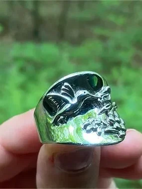 RSC | Jewelry | Rsc Sterlingstyle Hummingbird Drinking Nectar Floral ...